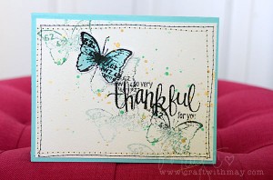 Thank You challenge (stamped card) – Craft With May