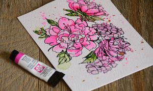 Opera Pink watercolor play – Craft With May