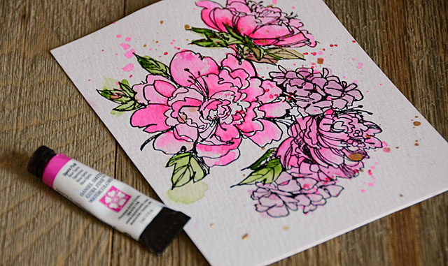 Opera Pink watercolor play – Craft With May