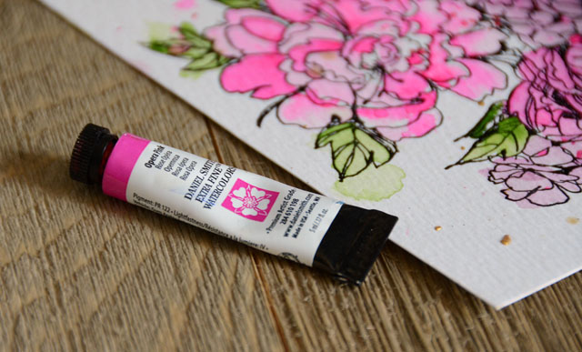 Opera Pink watercolor play – Craft With May