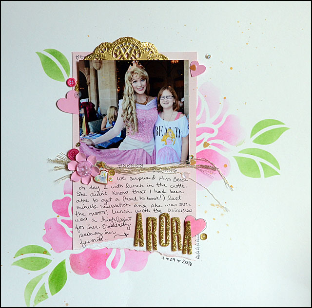 Rose scrapbook page – Craft With May