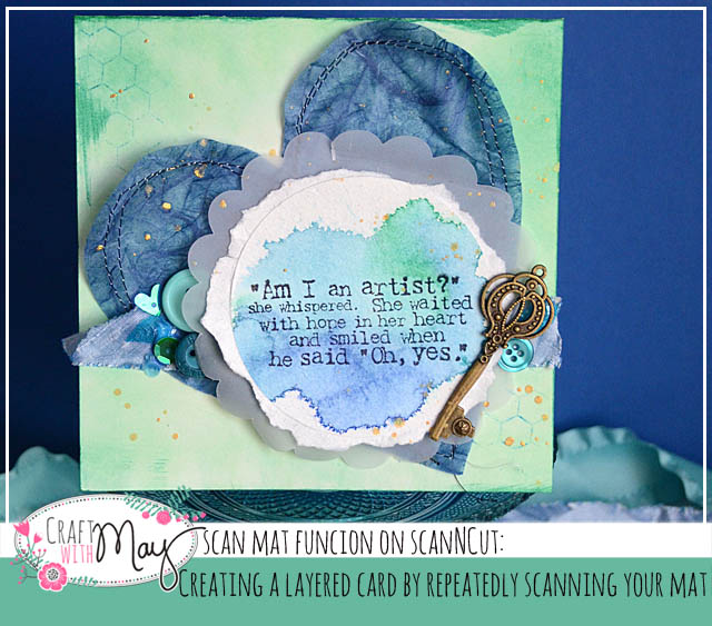 ScanNCut “scan mat” layered card – Craft With May