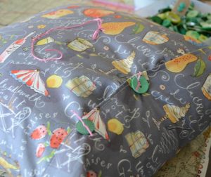 DIY Pillowcase with button accents – Craft With May